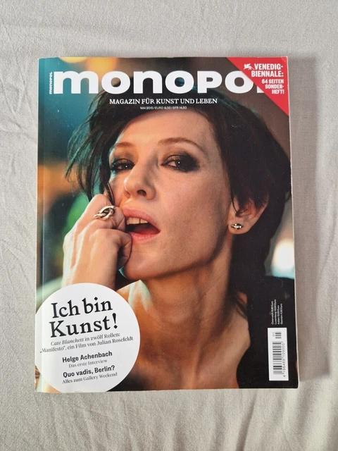 CATE BLANCHETT MONOPOL Magazine 2015 MANIFESTO Biennale Rare cover 3 of ...