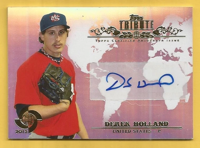 AUTOGRAPHE DEREK HOLLAND 2013 Topps Tribute WBC #DHO3 Team USA EUR 5,52 ...