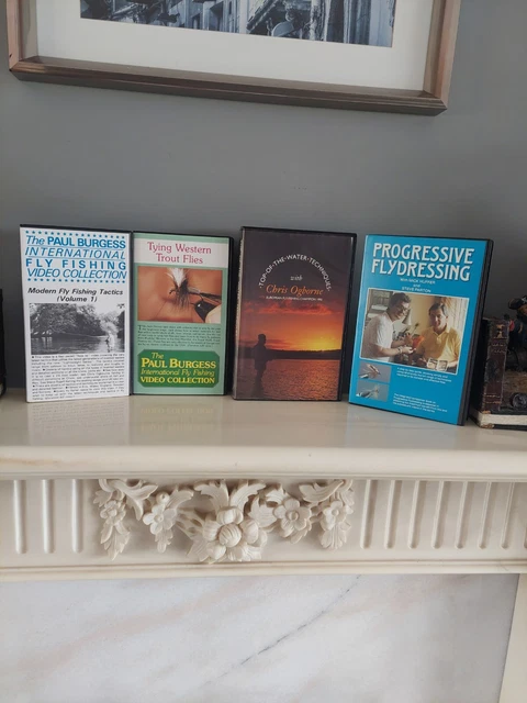 4 VHS FLY Fishing Tapes Paul Burgess,Michael Huffer,Steve Parton ...