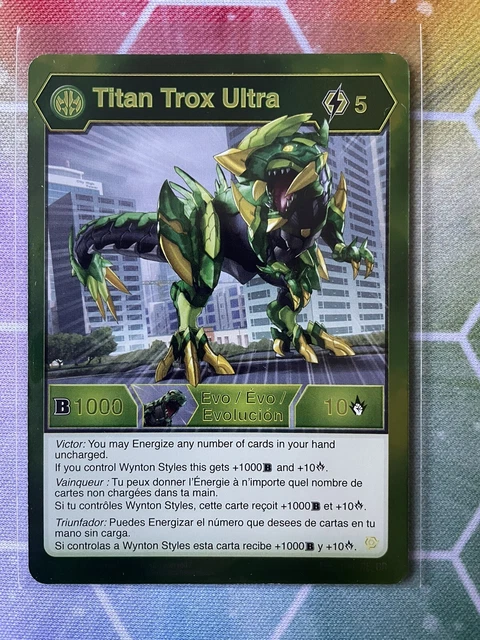 BAKUGAN: RESURGENCE BAKUGAN Elite Ventus Titan Trox Ultra Evo Card EFS ...