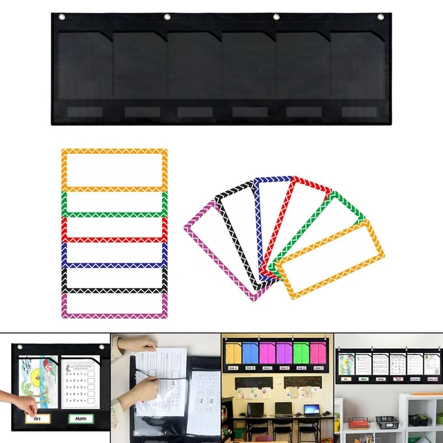 TABLEAU DE POCHE de rangement, 6 poches, organisateur de fichiers ...