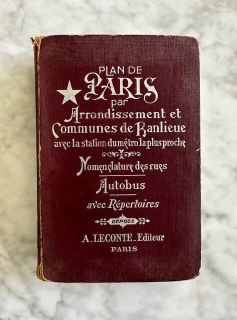 PLAN DE PARIS Arrondissement et Communes de Banlieue avec plein de ...