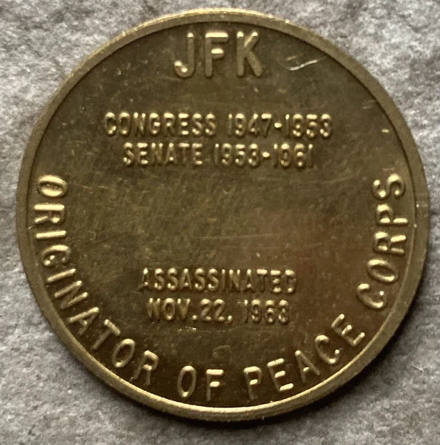 VINTAGE JFK COIN Token Originator Of The Peace Corps USA Kennedy $2.99 ...