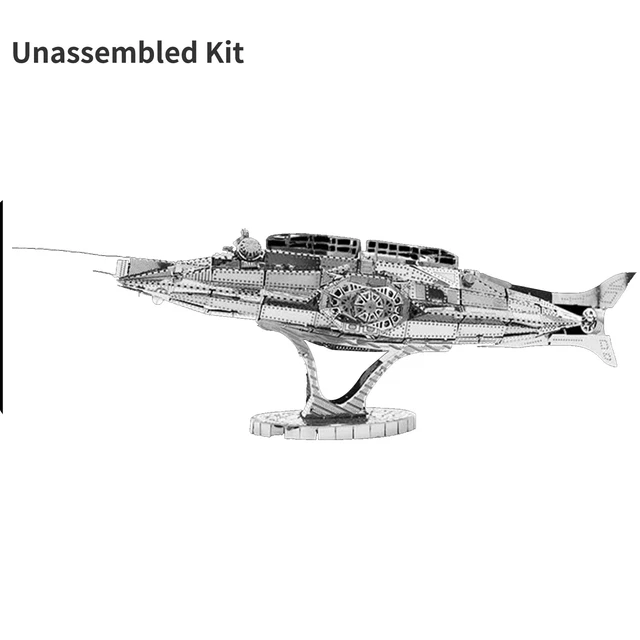 1/100 NUCLEAR SUBMARINE Metal Military Model Unassembled Kit Decoration ...