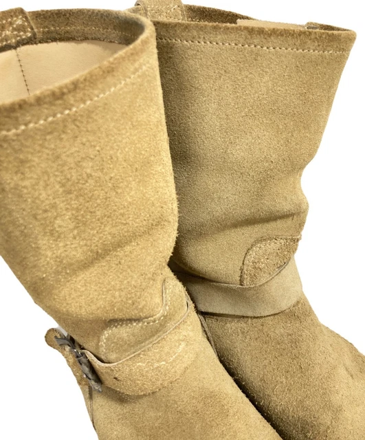 EGO TRIPPING SUEDE engineer boots beige £140.41 - PicClick UK