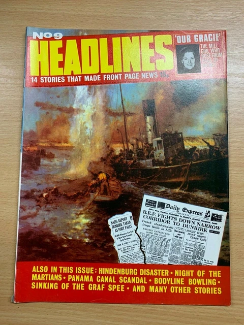 HEADLINES MAGAZINE #9 (May 1972) - Dunkirk / Hindenburg Disaster (P3) £ ...