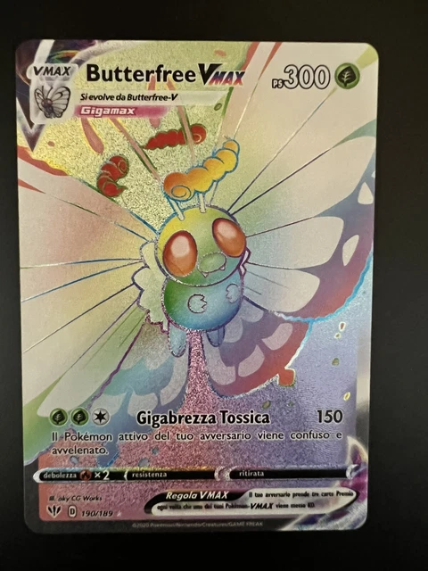 CARTA POKEMON ~ Butterfree VMax 190/189 ~ Hyper ~ ITA ~ MINT EUR 29,90 ...