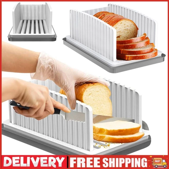 BREAD SLICER WITH Crumb Tray Bread Slicing Guide Bread Cutter Mold ...