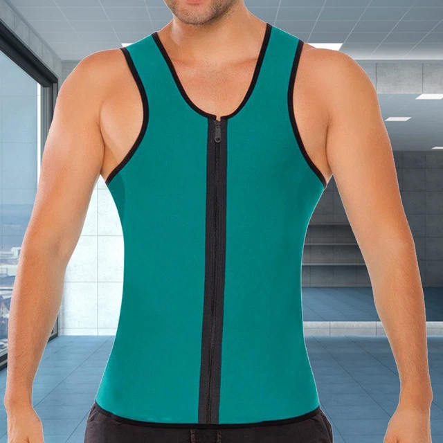 2 COUNT MEN Waist Trainer Mens Workout Clothes Body Shaper Tank Top £24 ...