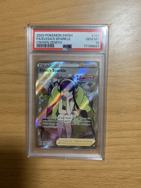 POKEMON TCG CARDS Elesa's Sparkle 147/159 Crown Zenith Full Art PSA 10 ...