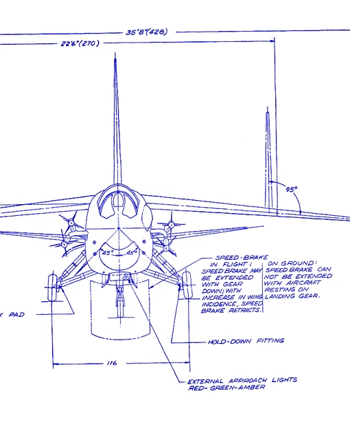 VOUGHT F-8 CRUSADER Blueprint Plan rare Jet archive drawings x 2 1950's ...