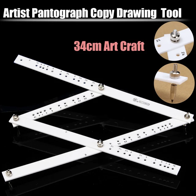 34CM ARTISTS PRECISION Pantograph Copy Drawing Art Tool Reducer ...