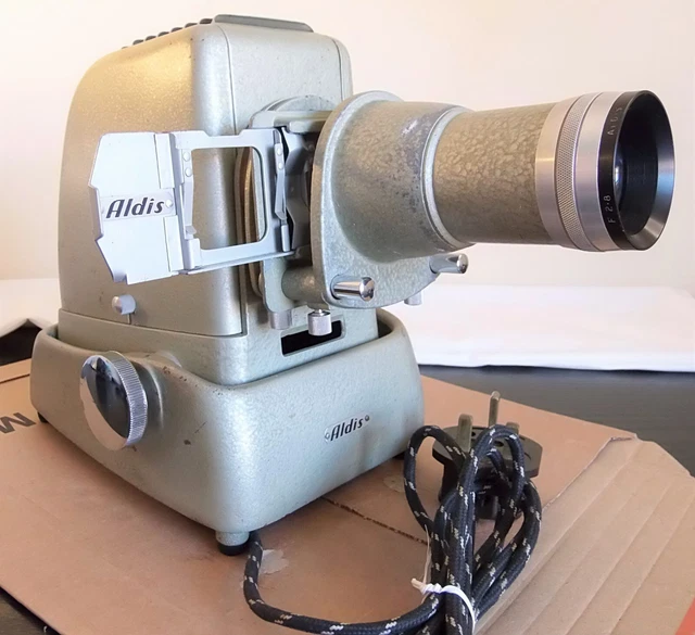 ALDIS 500W SLIDE projector + instructions, orig. box. A vintage ...