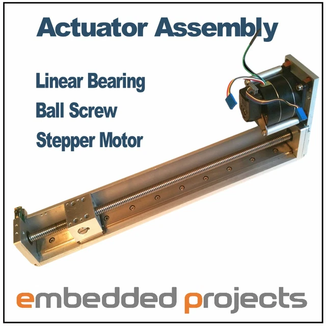 LINEAR ACTUATOR ASSEMBLY. Ball screw, linear bearing, stepper motor ...