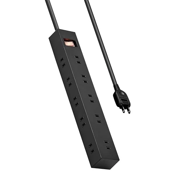 ELECOM POWER STRIP Lightning Guard 10 Outlets 2 Outlets 2m Magnetic ...