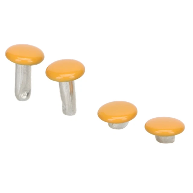 (YELLOW)METAL LEATHER RIVETS Metal Stud Rivets Strong Gloss Rust ...