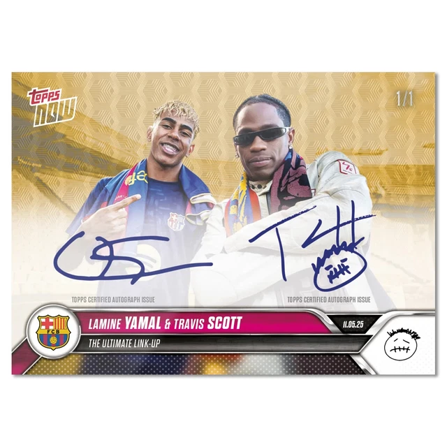 TRAVIS SCOTT & Lamine Yamal - 2025 FC Barcelona Topps NOW® - Card 1 ...