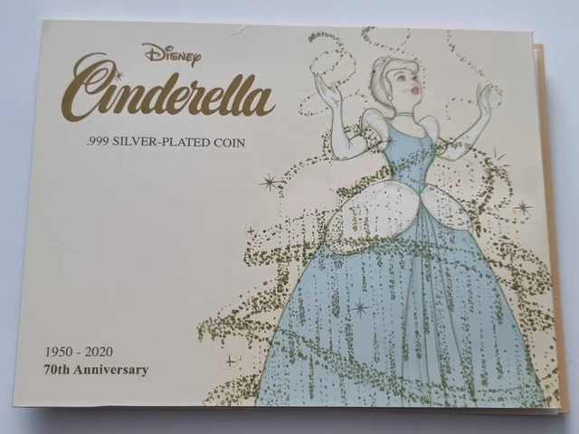 DISNEY PRINCESS CINDERELLA Movie 70th Anniversary Silver .999 ...