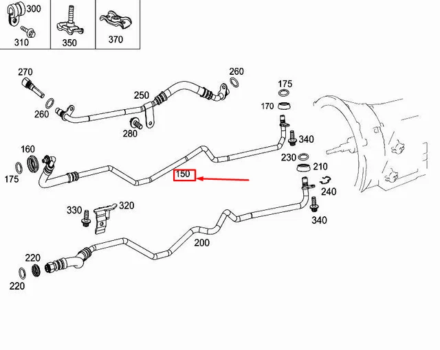 MERCEDES-BENZ GLC X253 Engine Oil Feed Line A2532700000 NEW GENUINE £70 ...