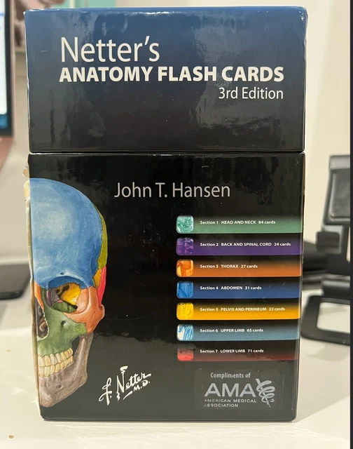 COMPLETE NETTER'S ANATOMY Flash Cards 3rd Edition by John T. Hansen $40 ...