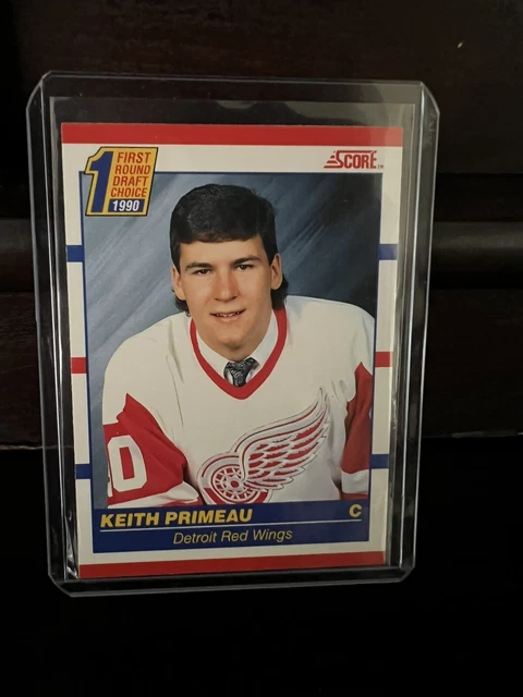 CARTE RECRUE KEITH Primeau 1990 Score #436 1 Rond Draft Detroit Ailes ...