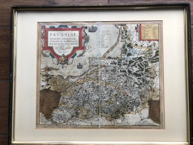 PREUSSEN OSTPREUSSEN 1584 kol. Kupferstich Original Landkarte Karte EUR 159,00 - PicClick DE