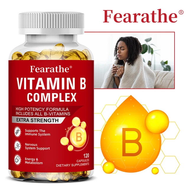 VITAMIN B COMPLEX Capsules,Boost Energy & Vitality,Supports Overall ...