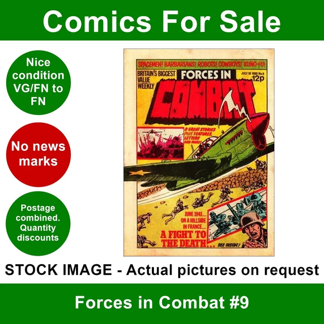 FORCES IN COMBAT #9 comic - VG/FN clean 10 July 1980 - Marvel UK EUR 5 ...