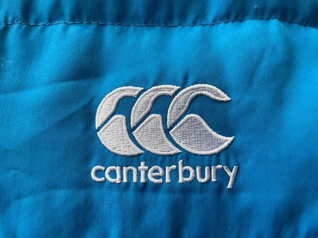 MEN'S CANTERBURY ENGLAND Rugby Padded Jacket Large L Thermoreg Blue £37 ...