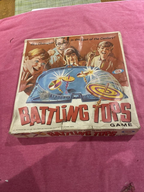 VINTAGE BATTLING TOPS Board Game Ideal 1968- 4 Tops 4Pullers £44.99 ...