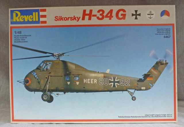 REVELL 4467 SIKORSKY H-34G 1/48 Scale Helicopter Model Kit $37.65 ...