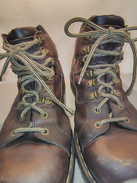 DR. DOC MARTENS 11302 Chunky Brown Leather Boots Mens Size 13 £32.69 ...