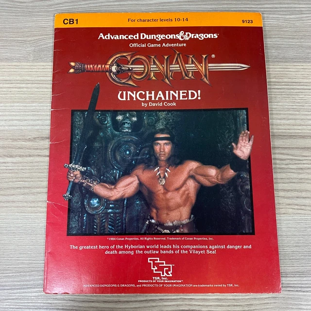 CONAN UNCHAINED ! Avancé Donjons & Dragons Aventure CB1 9123 TSR 1984 ...