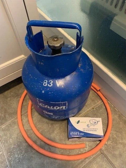 CALOR GAS BOTTLE 4.5kg nearly full, including hose kit and butane ...