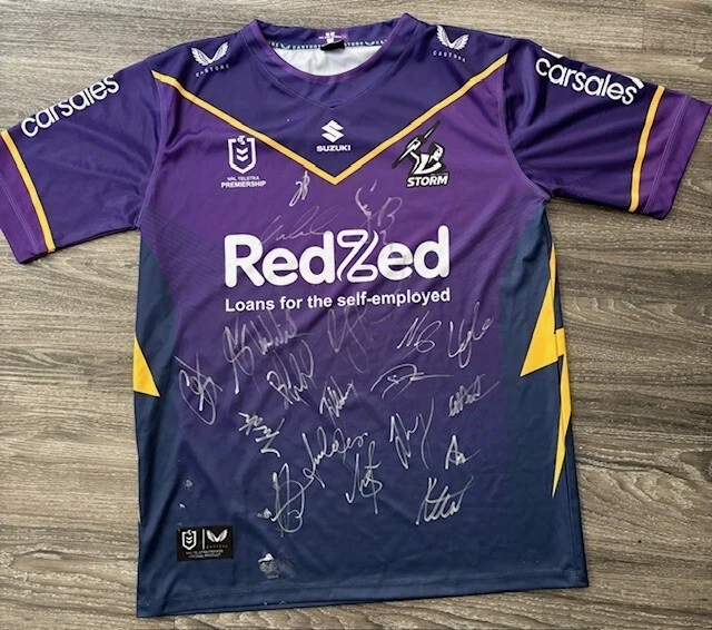 MELBOURNE STORM SIGNED 2024 Home Jersey-Coa $399.00 - PicClick AU