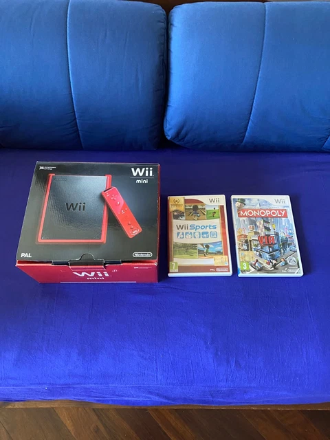 NINTENDO WII MINI Rossa Console Box Cavi Controller giochi EUR 70,00 ...