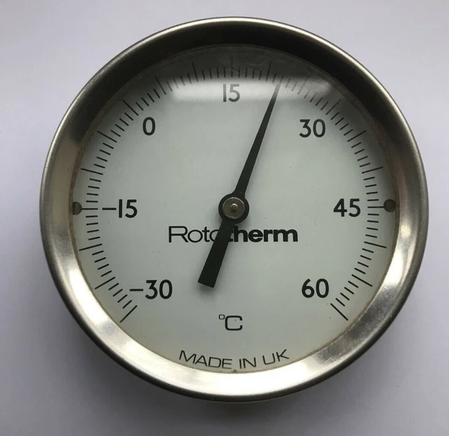 ROTOTHERM BIMETALIC THERMOMETER Model BL302 30/60c vintage1960/70s £2. ...
