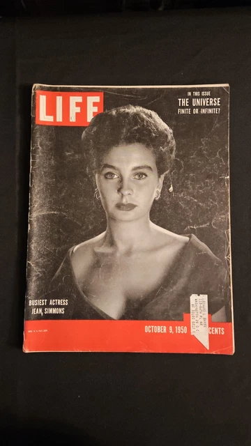 LIFE MAGAZINE OCTOBER 9 1950 Actress Jean Simmons Bagged And Boarded £9 ...