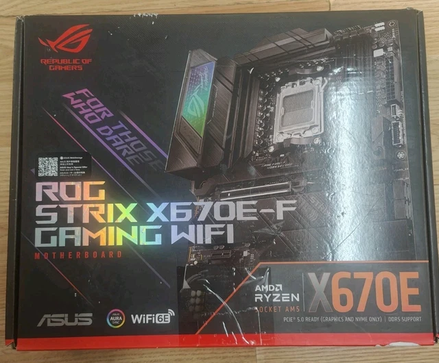 ASUS ROG STRIX X670E-F GAMING WIFI Socket AM5, AMD £182.39 - PicClick UK