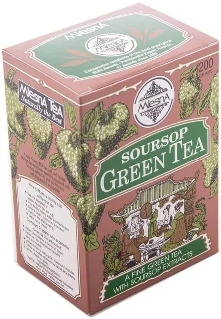 PURE CEYLON TEA Mlesna Soursop Green Leaf Tea 200g (04 packs) $76.11 ...