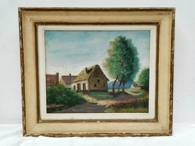 ANCIEN TABLEAU / Huile sur Toile , paysage champetre EUR 20,00 - PicClick FR