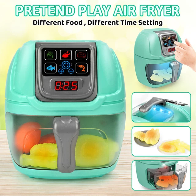 PORTABLE CHILDREN KIDS Kitchen Cooking Girl Air Fryer Toy Cooker Play ...