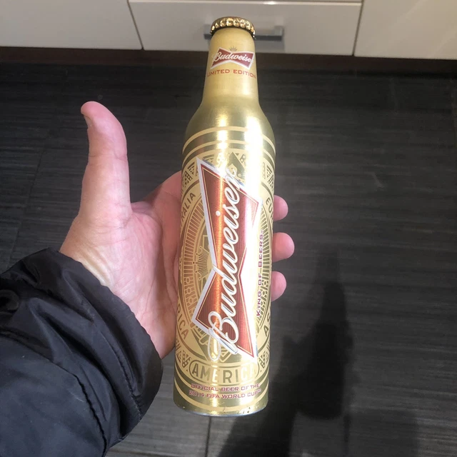 BUDWEISER GOLD ALUMINIUM FIFA World Cup 2014 Limited Edition Bottle £8. ...