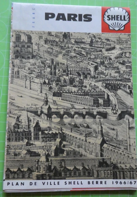 PLAN DE LA Ville De Paris "Shell" Annee 1966/1967 Excellent Etat Voir ...