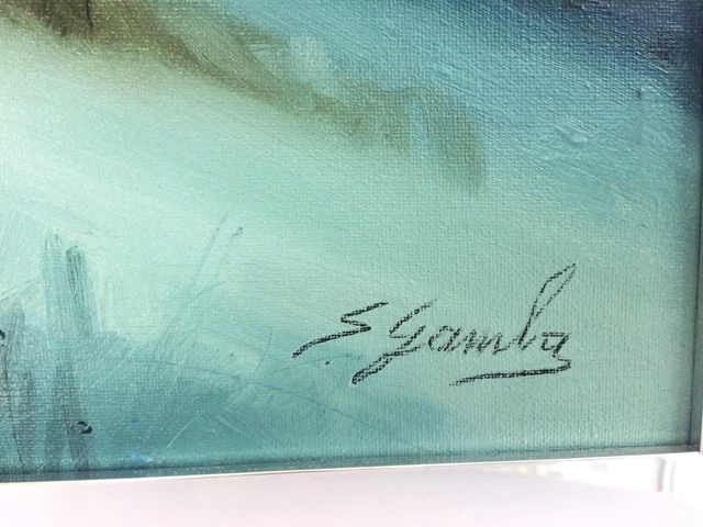 ORIGINAL LANDSCAPE OIL Painting signed by Italian Artist Silvano Gamba ...