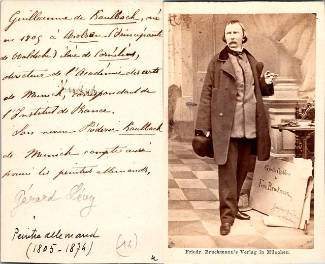 BRUCKMANN, MÜNCHEN, THE German painter Wilhelm von Kaulbach a cigar in ...