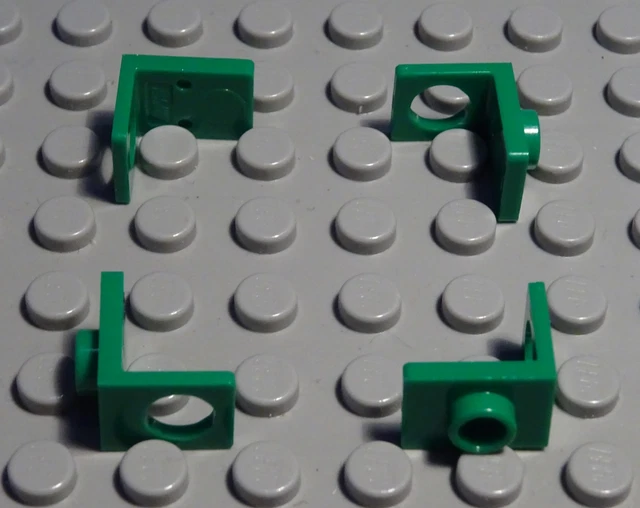 LEGO ANGLE WITH Button And Hole 1x1 Green 4 Pieces £2.90 - PicClick UK