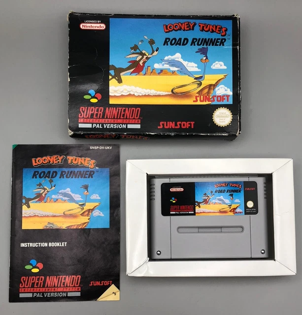 LOONEY TUNES ROAD Runner For Super Nintendo SNES Boxed Complete Tested ...