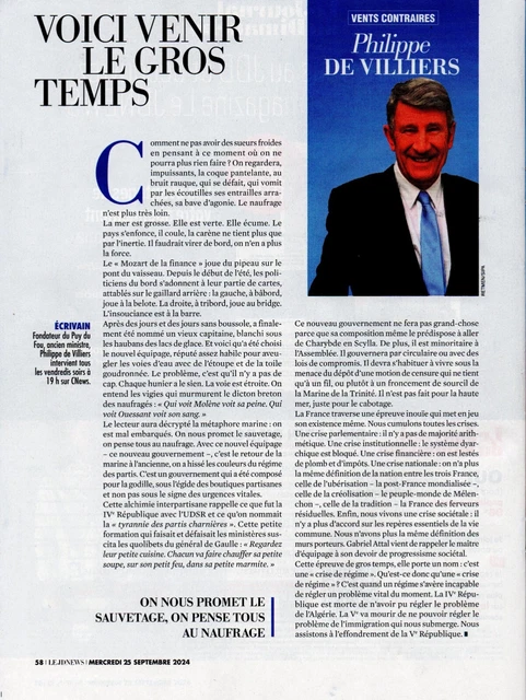 LE JDNEWS N°2/SEPT 2024/IMMIGRATION FRONTIERES EUROPE/Philippe DE ...