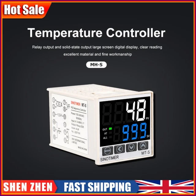 50/60HZ TEMPERATURE CONTROLLER Relay Output PID Temperature Controller SSR Relay £11.27 ...